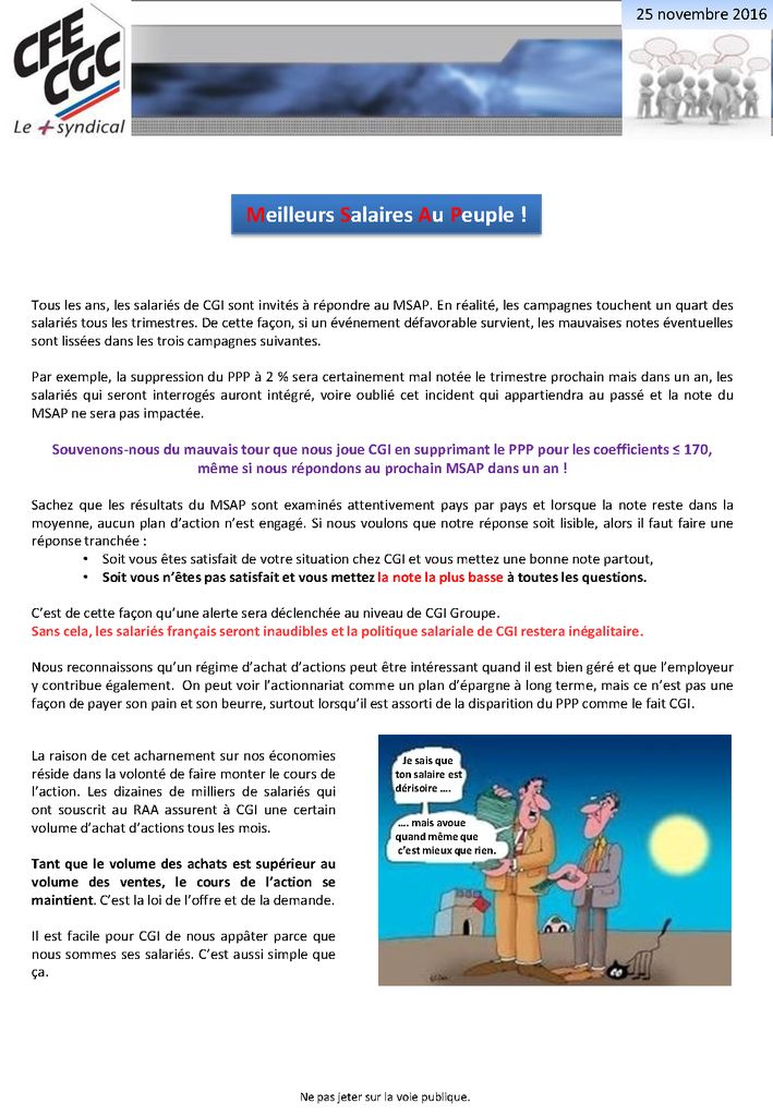 On refait le MSAP – Le site de votre section syndicale CFE CGC de CGI